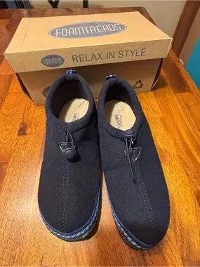 Foamtreads | Shoes | Foamtreads Womens Blue Slipon Toggle Slippers ...